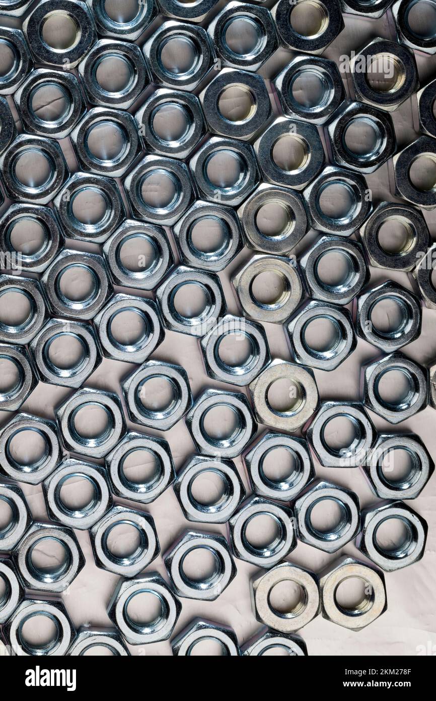 metal steel nuts for installation work , the nut to bolt fastening ...