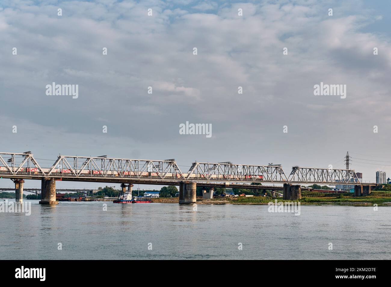 Novosibirsk,Russia - August 20, 2022: Novosibirsk Rail Bridge is first ...