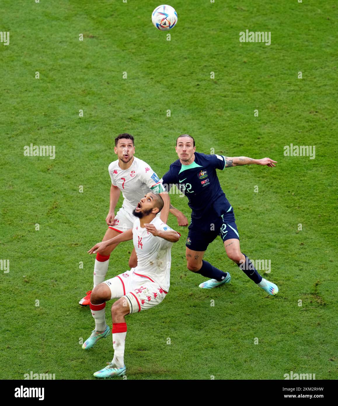 Tunisia's Aissa Laidouni and Youssef Msakni hold off Australia's ...