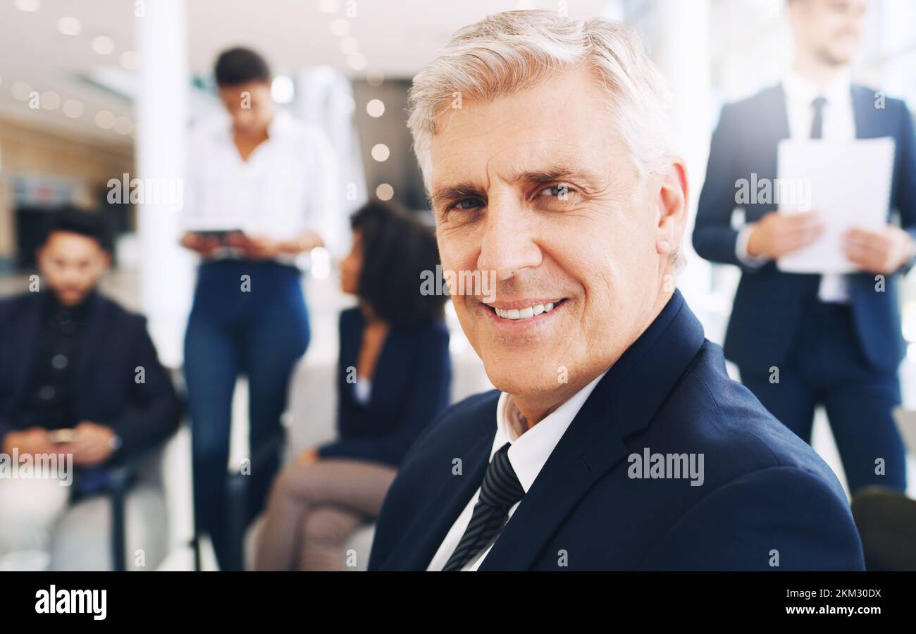 Senior business man, portrait and manager in a teamwork meeting happy ... Senior business man, portrait and manager in a teamwork meeting happy ...