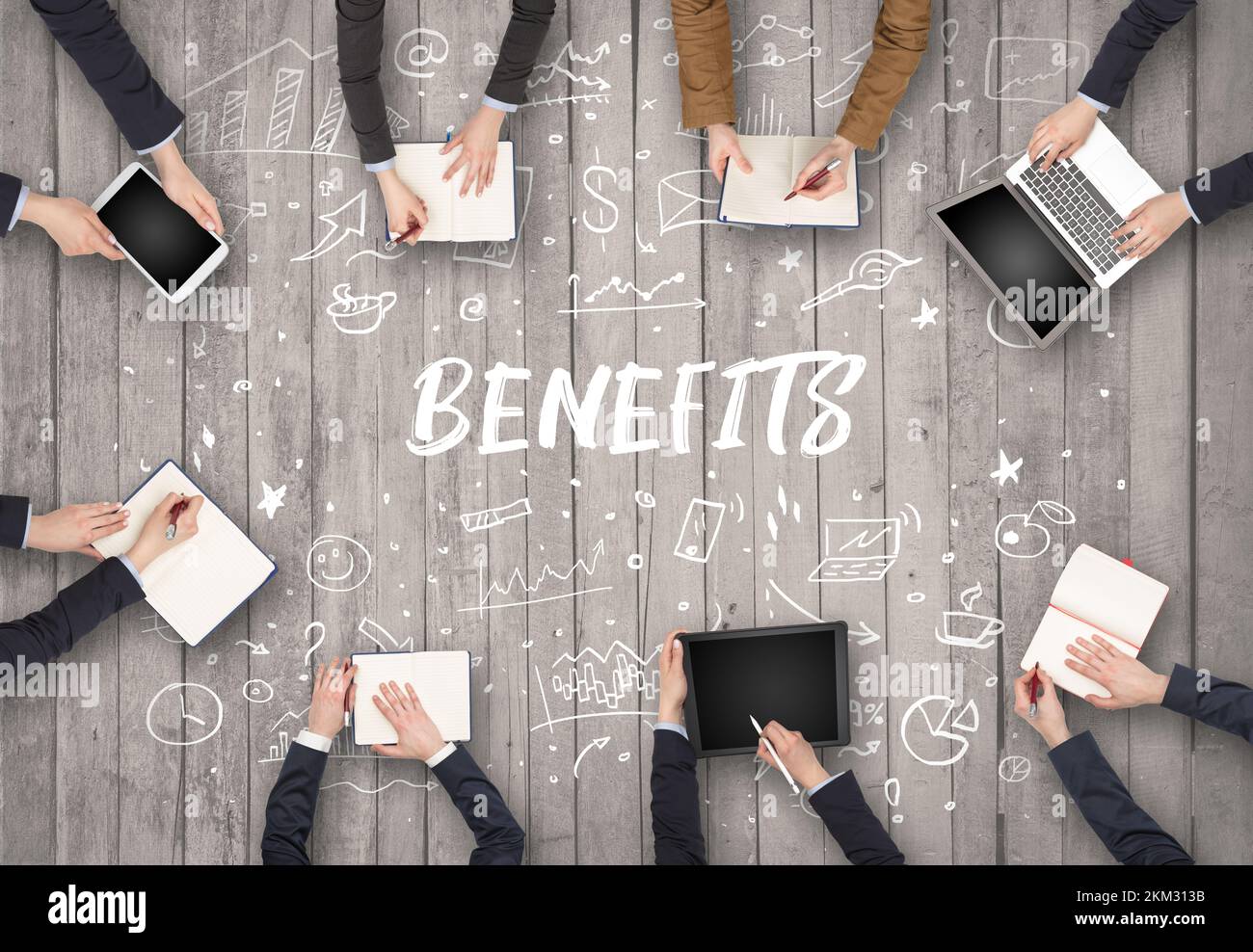 Group of business people working in office Stock Photo - Alamy