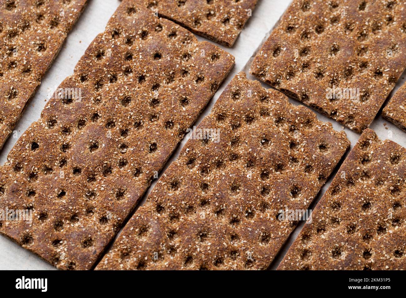 crispy rye bread, healthy foods made from rye flour, thin and crispy ...