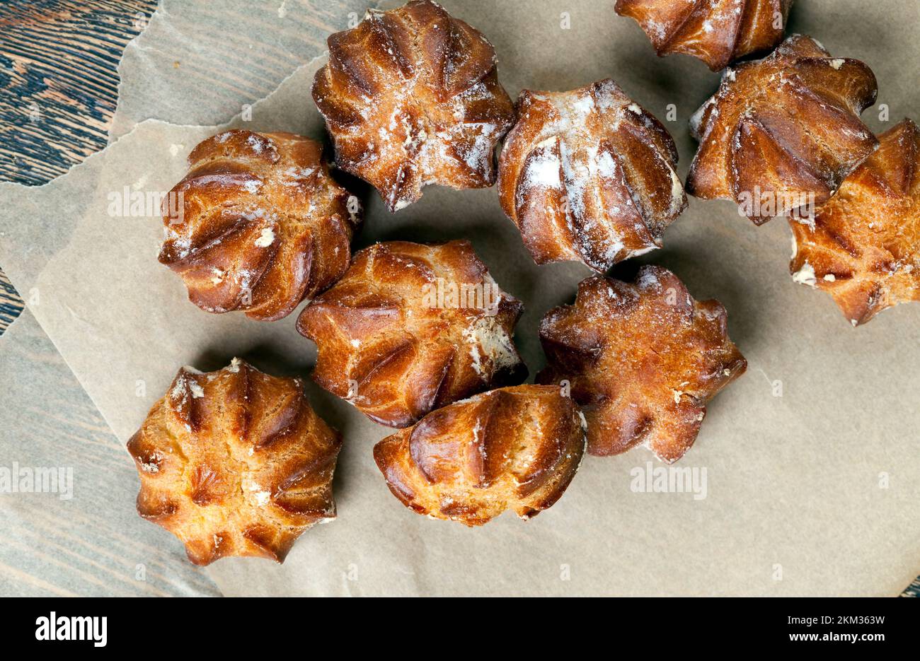custard cake with butter cream with the taste of condensed milk, small ...