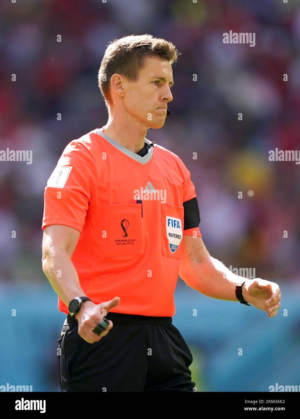 Referee Daniel Siebert during the FIFA World Cup Group D match at the ...