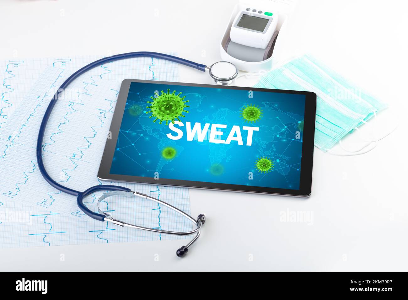 Close-up view of a tablet pc with inscription Stock Photo - Alamy