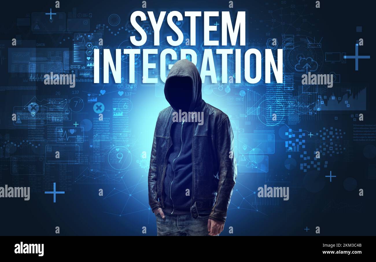 Faceless man with online security concept Stock Photo - Alamy