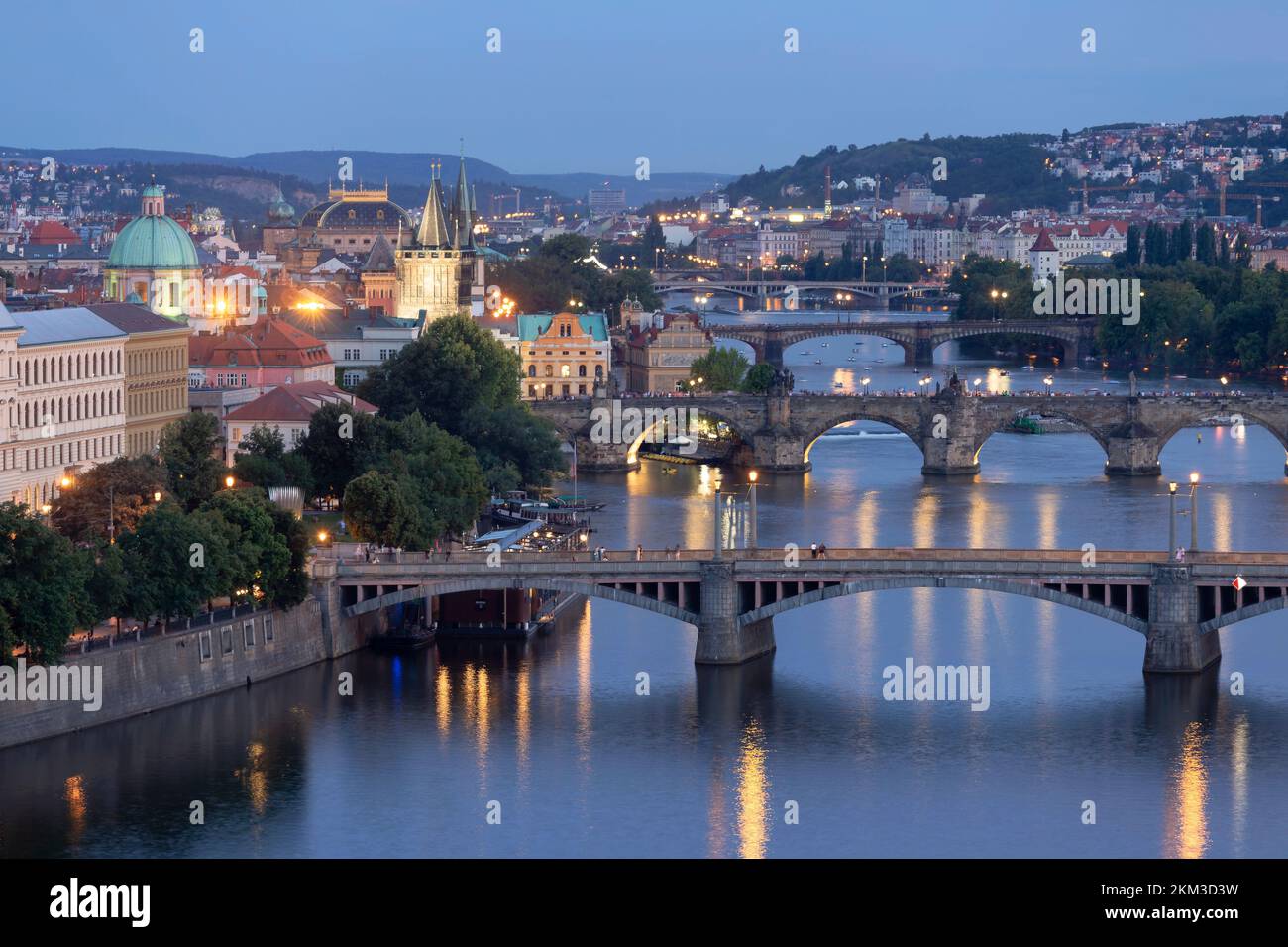 Aerial sunset view vltava river hi-res stock photography and images - Alamy