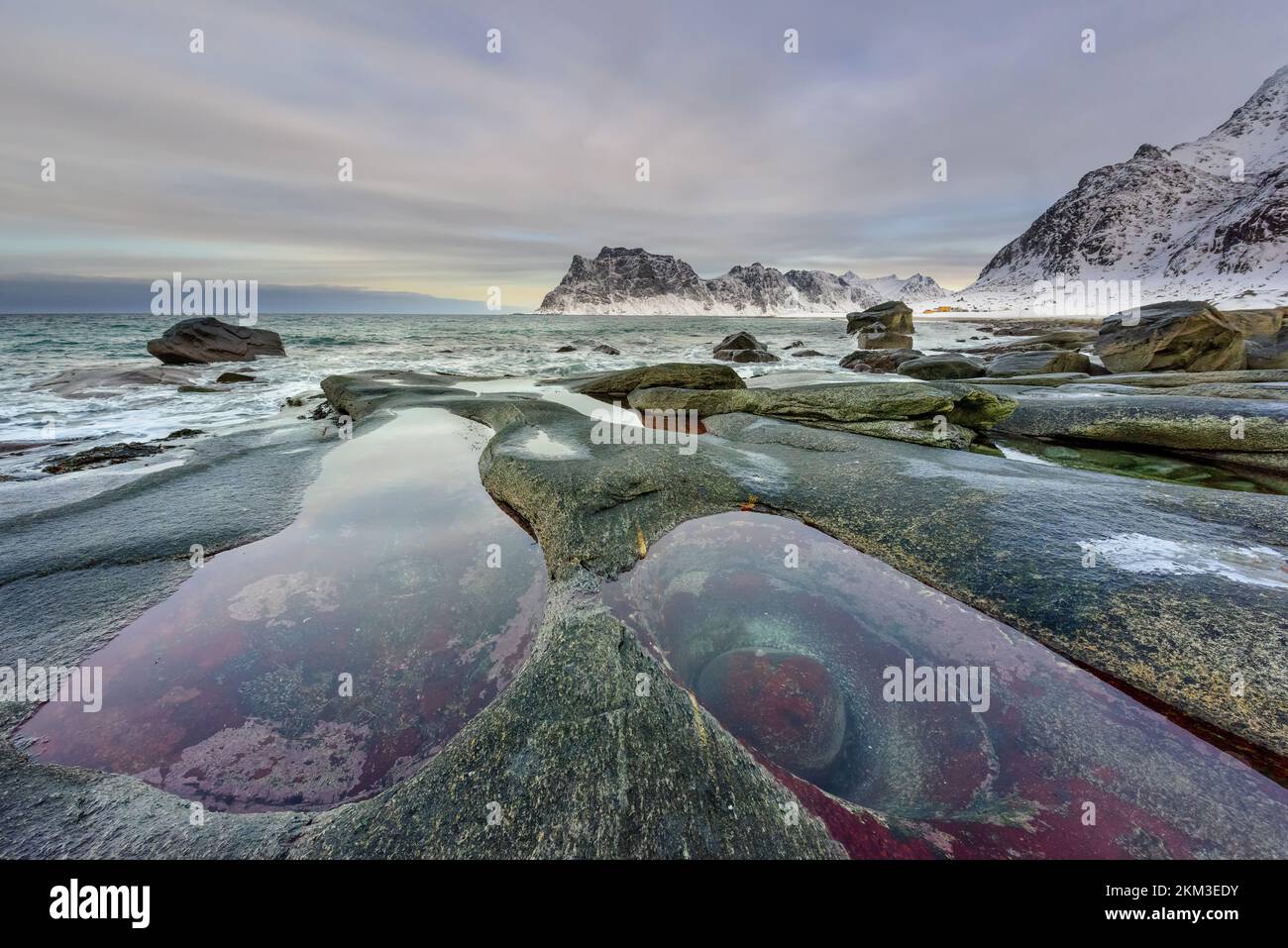 The eyes of the dragon, in the beautiful and amazing Uttakleiv Beach ...