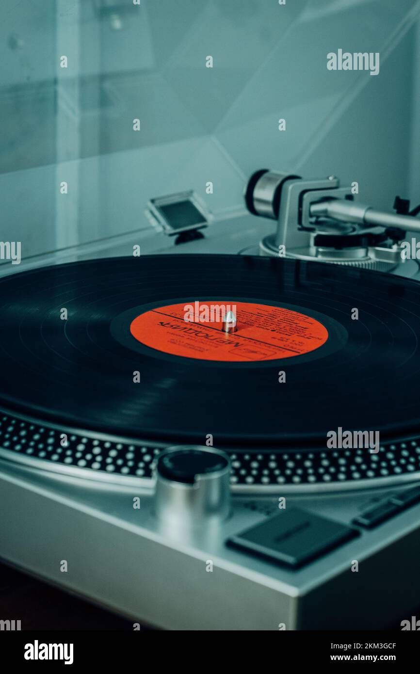 A Russian vinyl of the Beatles band on a turntable Stock Photo - Alamy