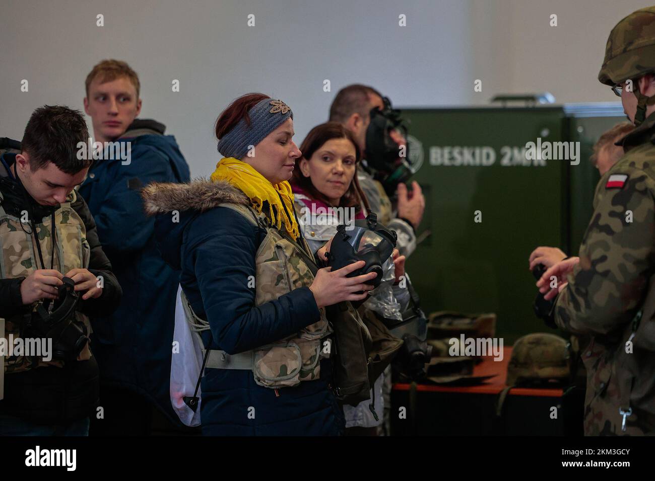 Wroclaw, Poland. 26th Nov, 2022. Military exercises for civilians were ...