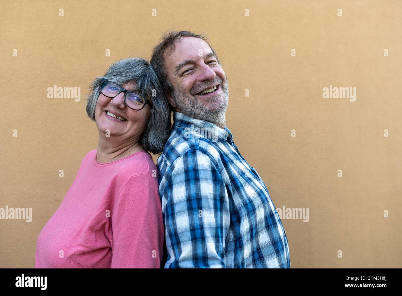 Happy elderly man on back hi-res stock photography and images - Alamy