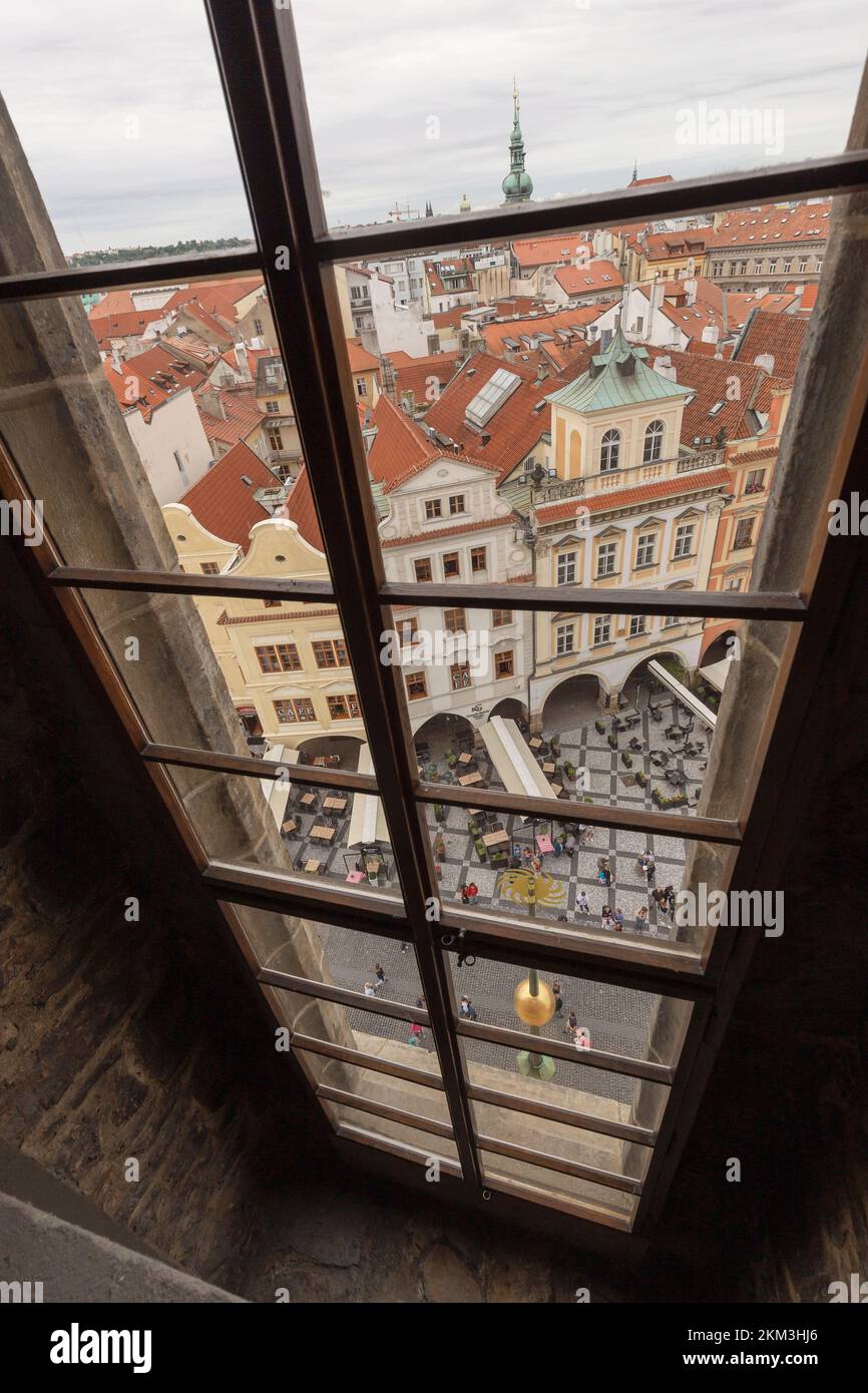 PRAGUE, CZECH REPUBLIC - AUGUST 2022; View Through A Window Of The Old ...