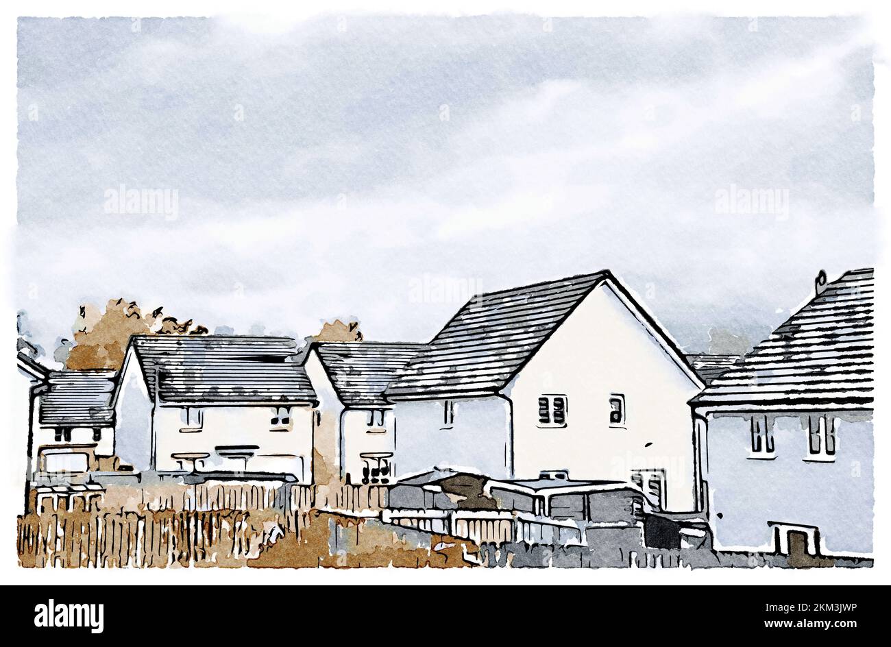 New housing development building houses for increased demand in rural ...