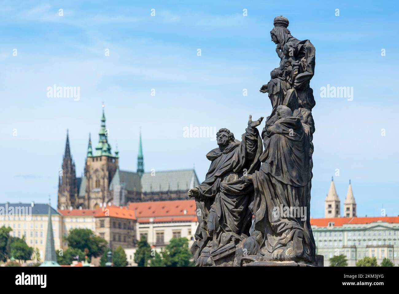 Statue Of The Madonna, St. Dominic And Thomas Aquinas With Saint Vitus ...
