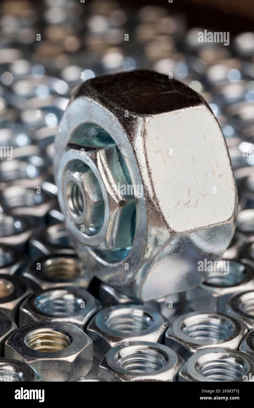 metal steel nuts for installation work , the nut to bolt fastening ...