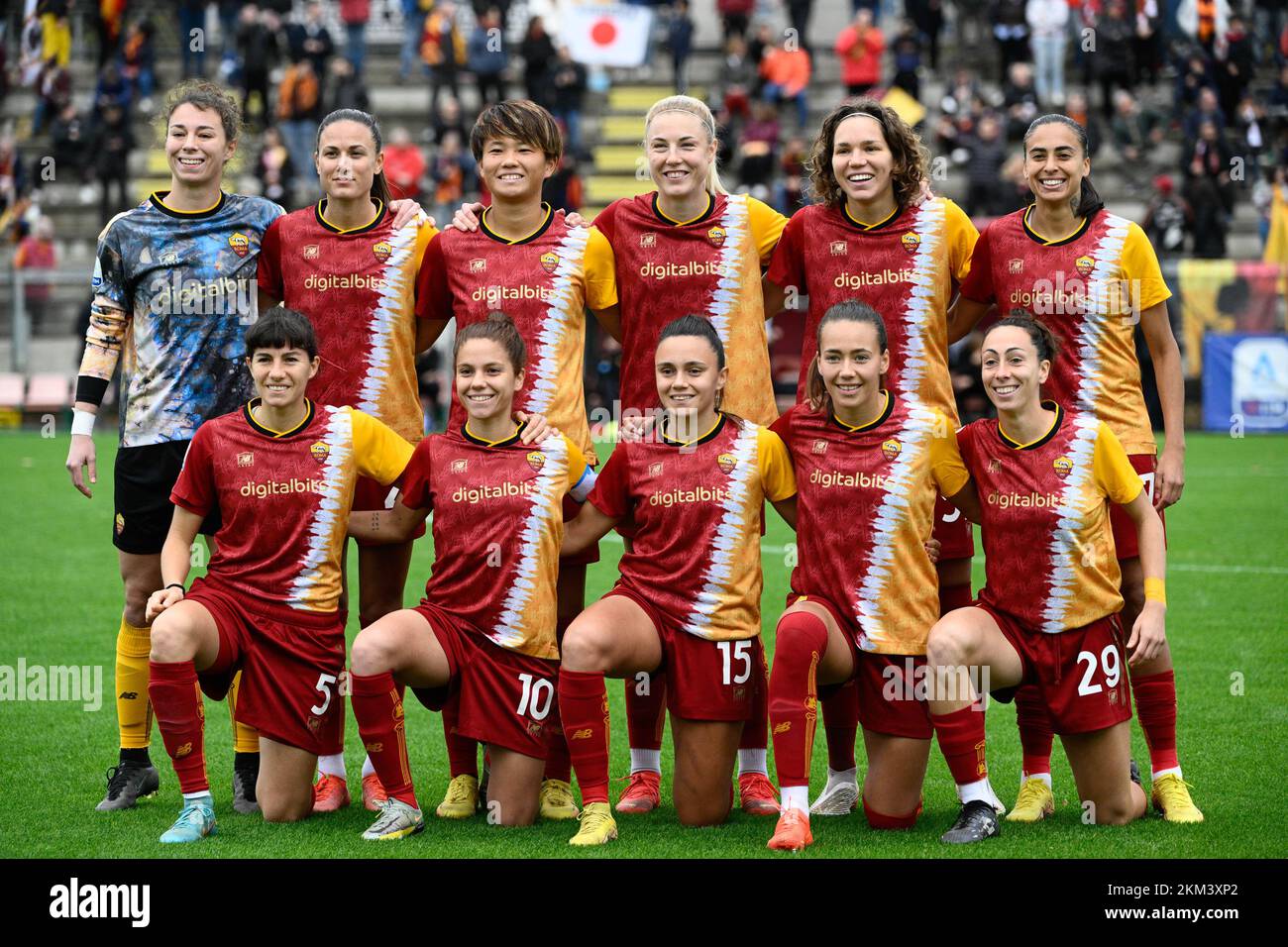 AS Roma team during the Italian Football Championship League A Women ...