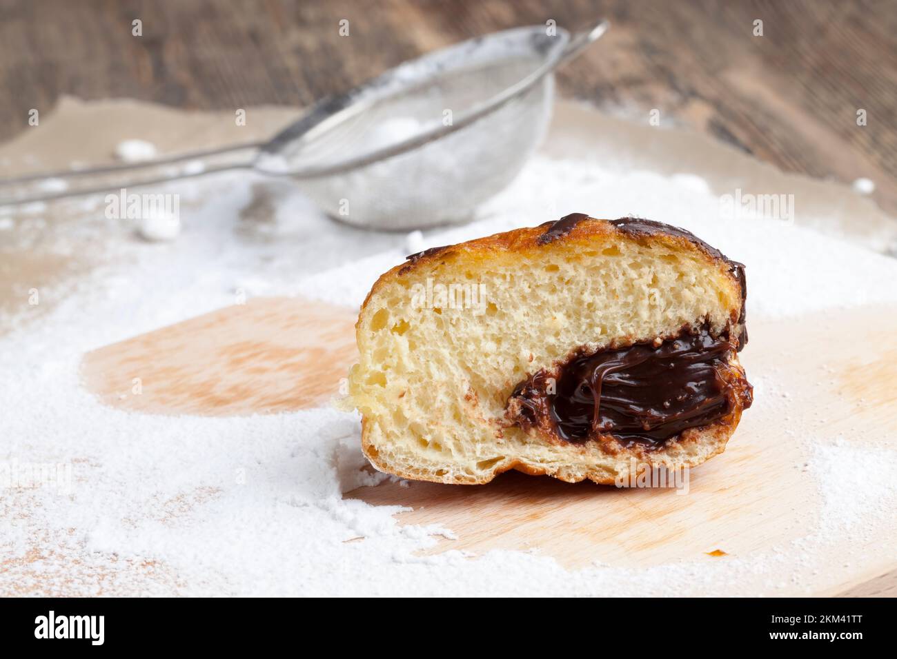fried in oil Berlin donuts with stuffing, dessert of delicious and ...