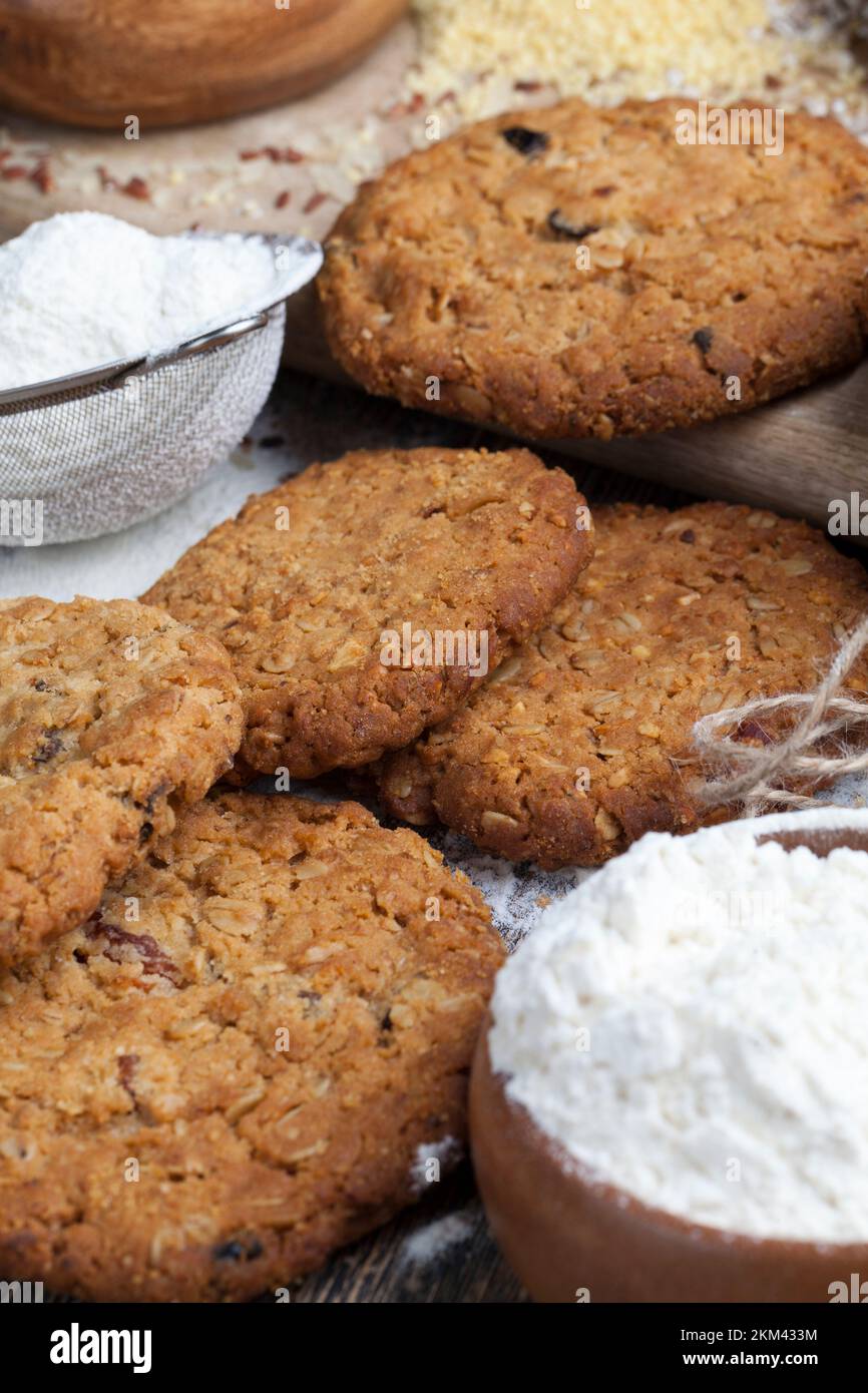 oatmeal cookies with the addition of dried fruits and various types of ...