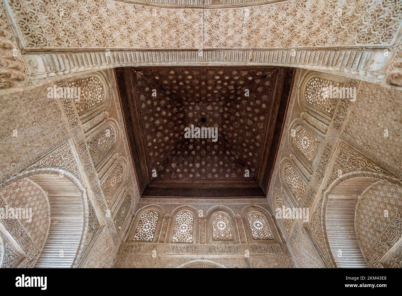 Granada, Spain - November 22, 2022 : Room ceiling detail of Palacio del ...