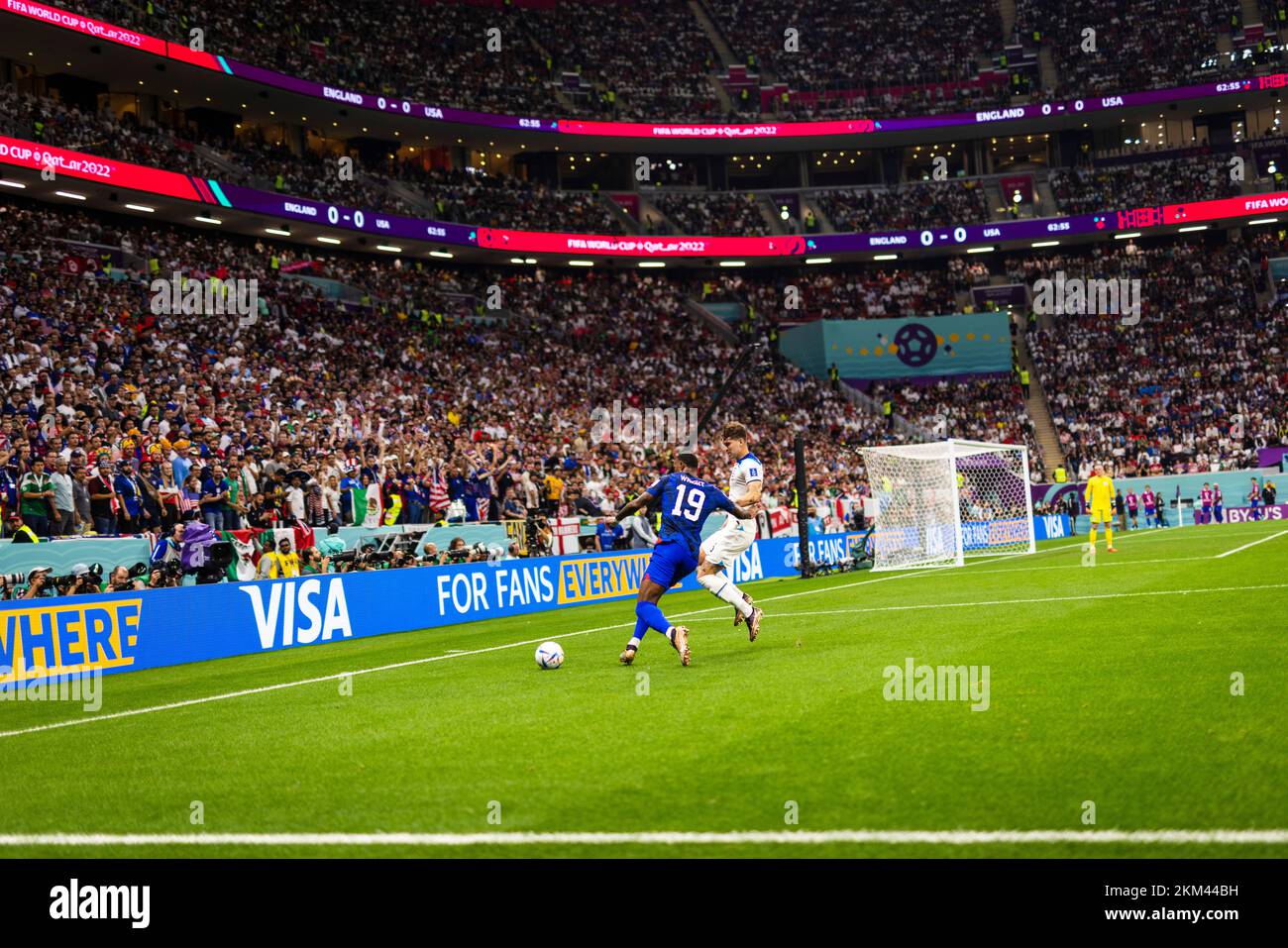 Doha, Qatar. 25th Nov, 2022. Haji Wright (USA), Harry Maguire (England ...