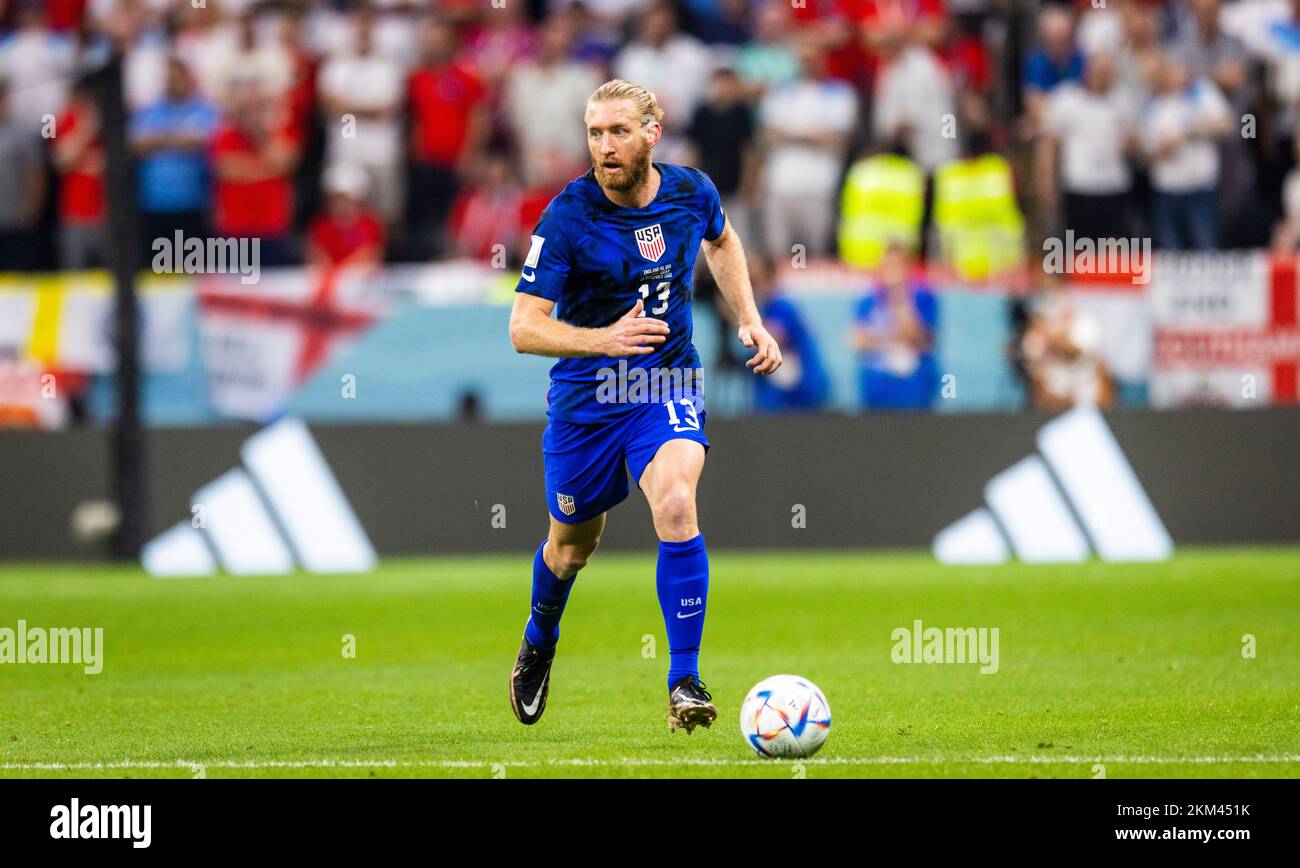 Doha, Qatar. 25th Nov, 2022. Tim Ream (USA) England - USA World Cup ...