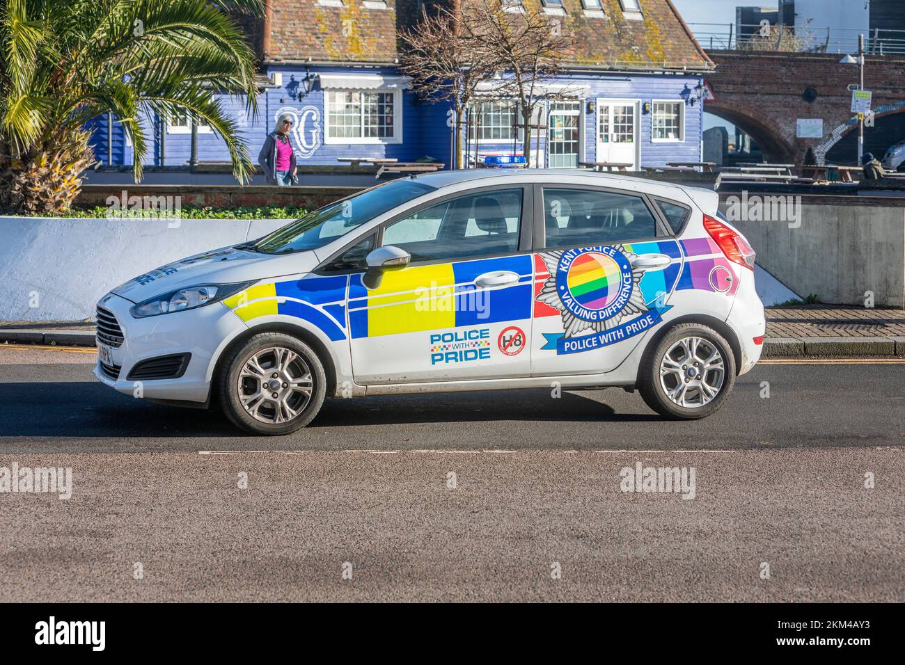 A police car with Police Pride graphics on it Stock Photo - Alamy