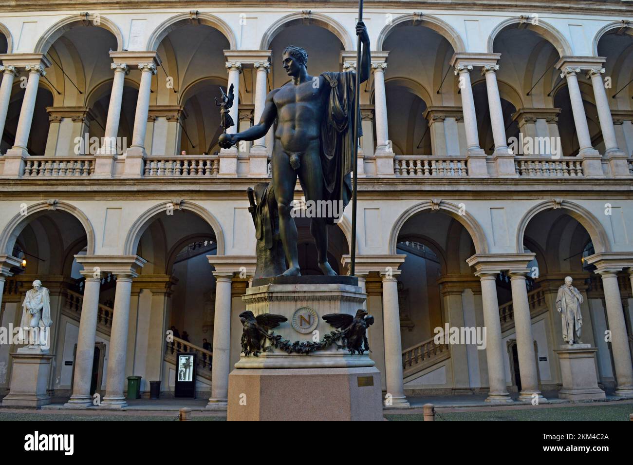 Brera art museum, Milan, Italy. Intern of the classic art museum of ...