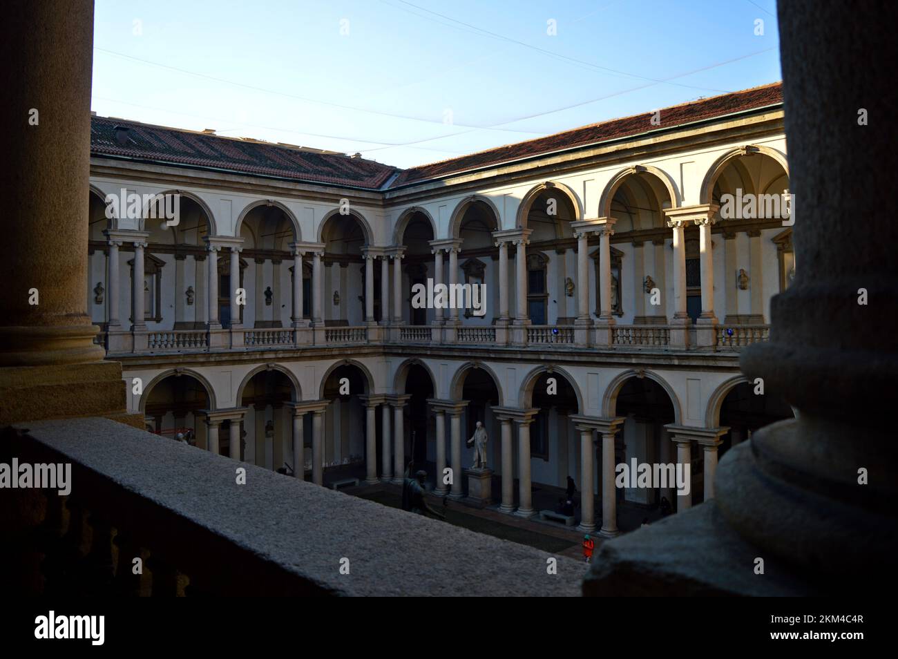 Brera art museum, Milan, Italy. Intern of the classic art museum of ...