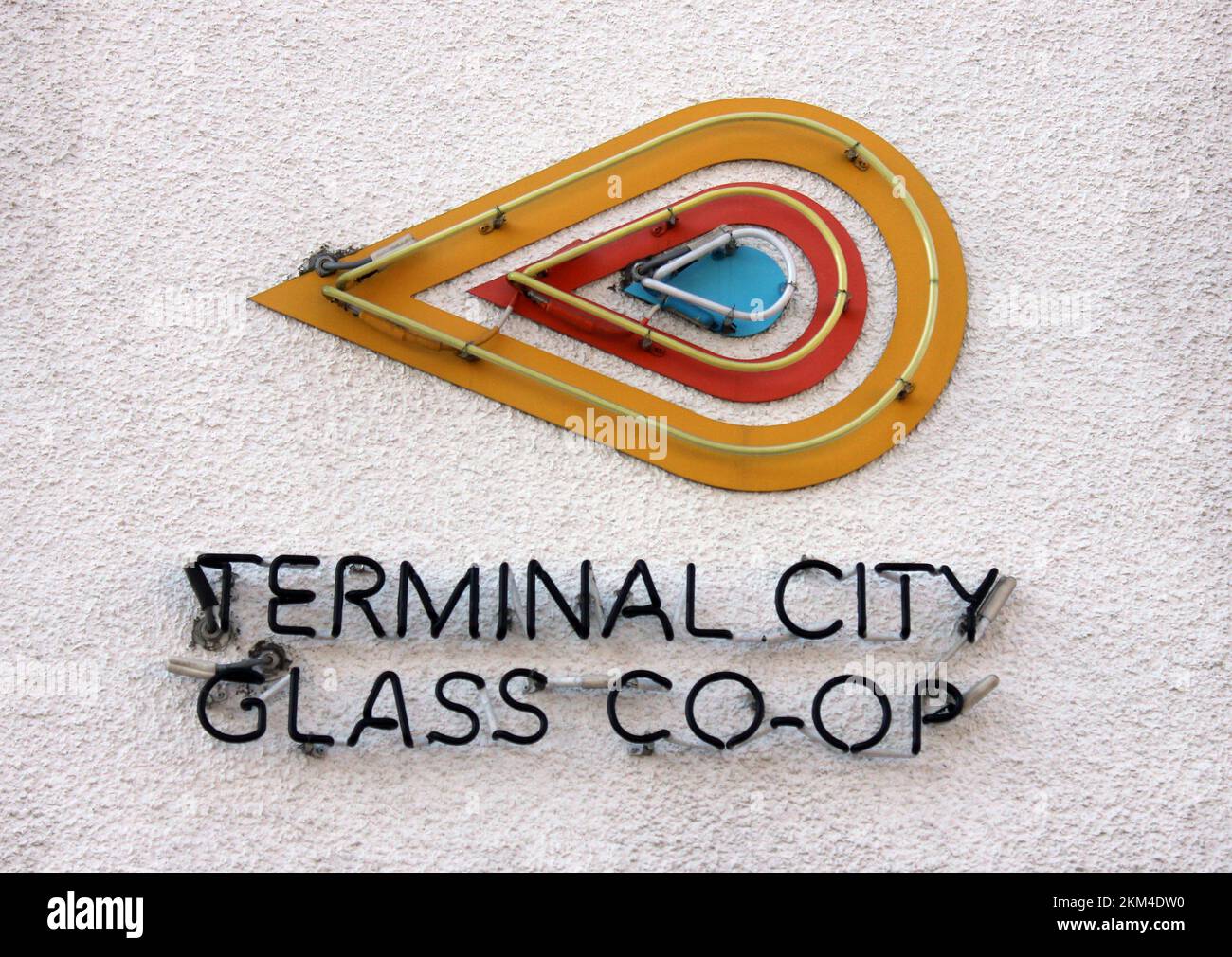 The Terminal City Glass Co-op sign on the wall Stock Photo - Alamy