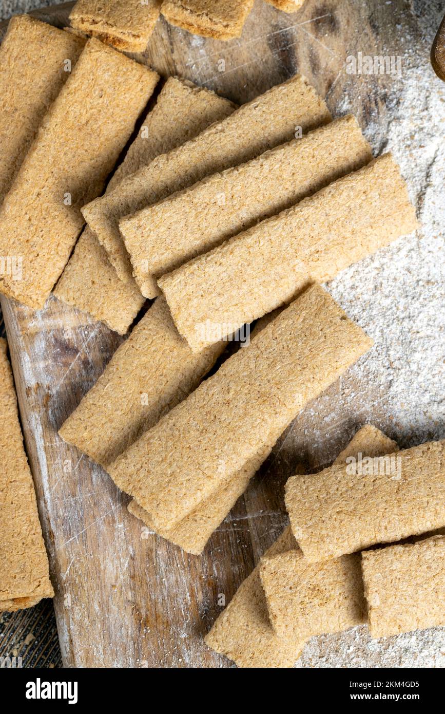 wheat long cookies stuffed with mashed different fruits, cookies with ...