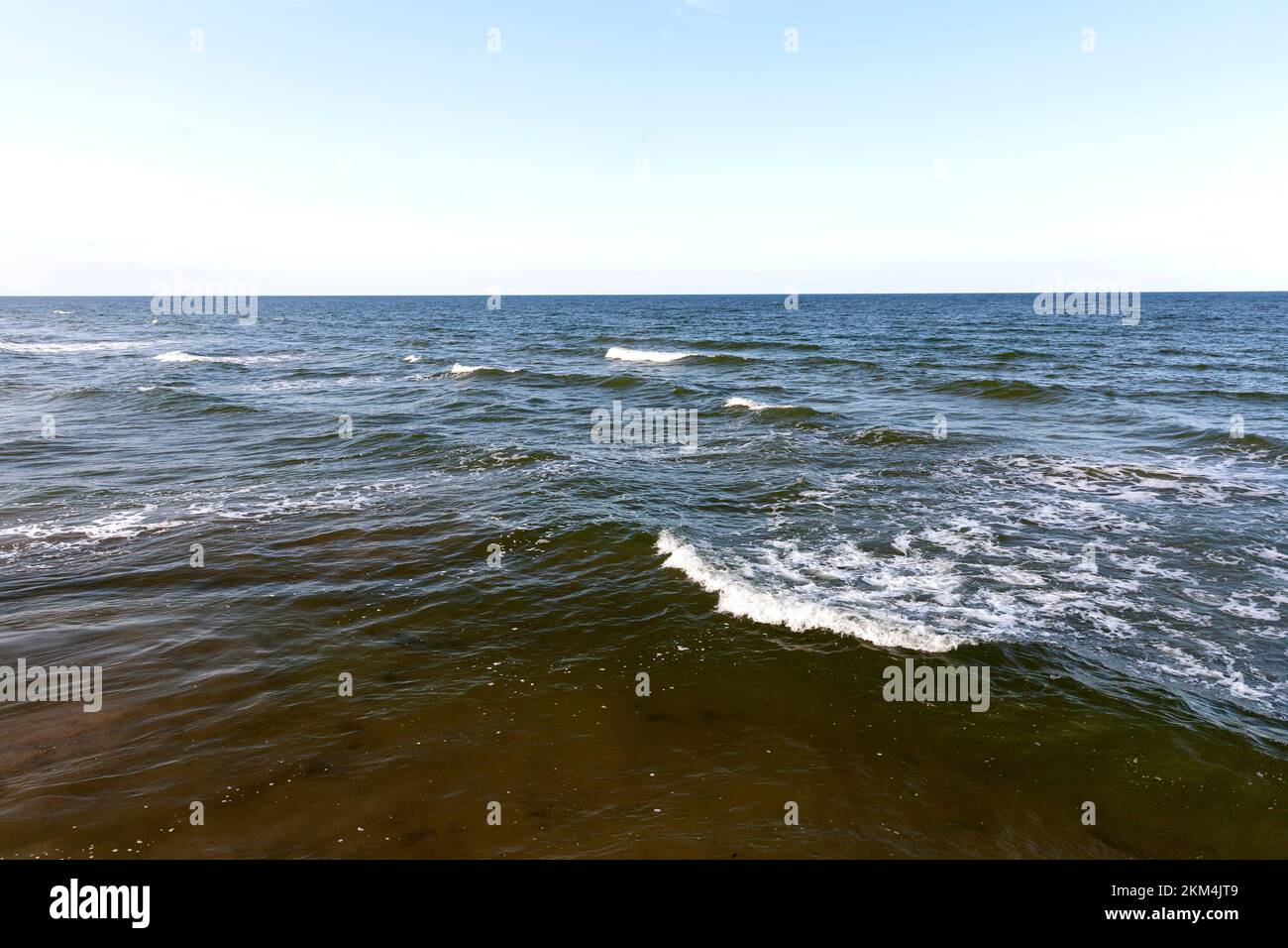 cold Baltic sea in August, summer holidays and seaside vacations 2022 ...