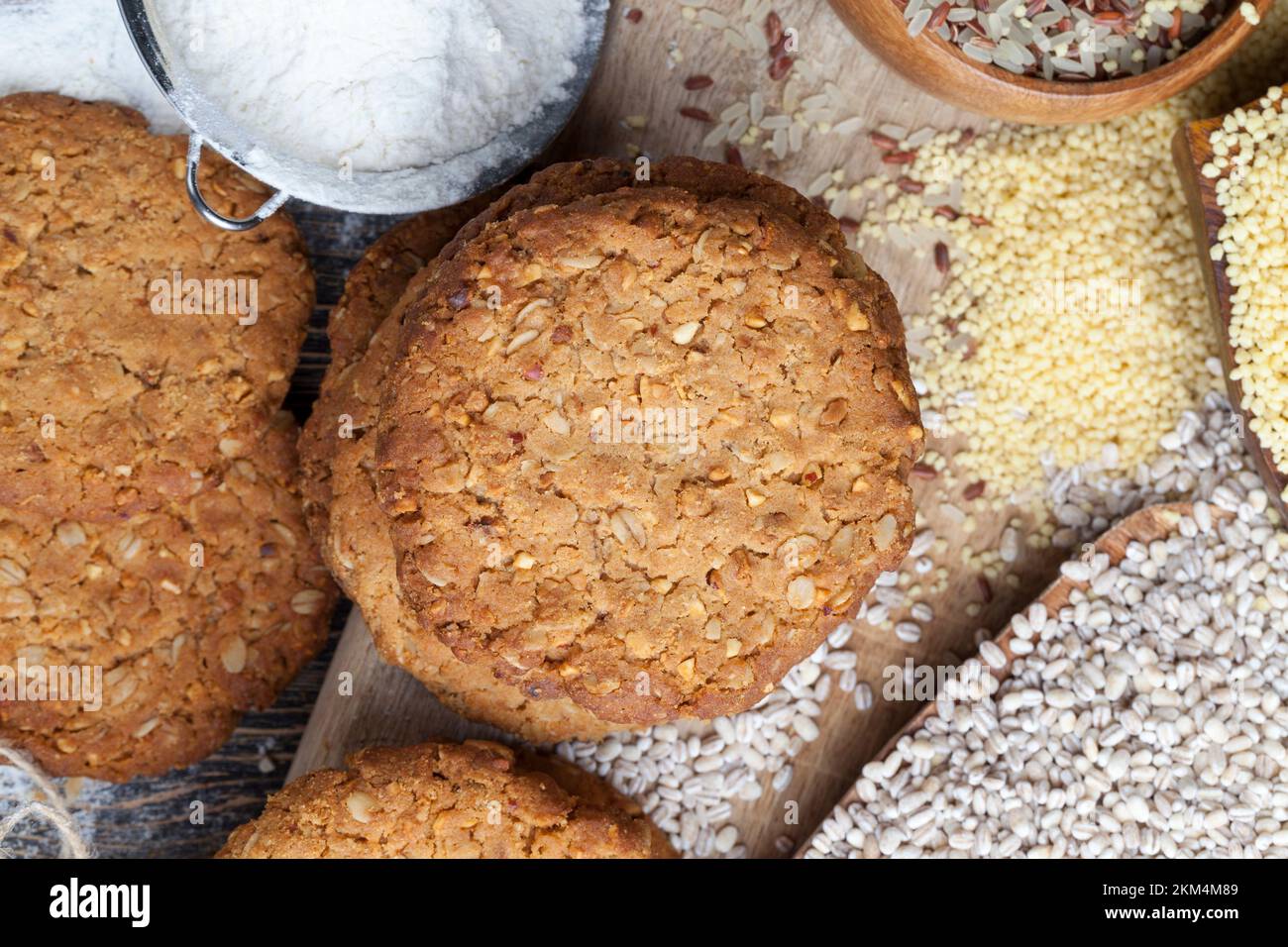 oatmeal cookies with the addition of dried fruits and various types of ...