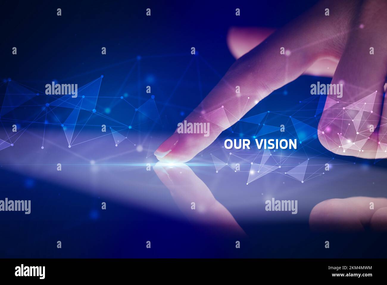 Finger touching tablet vision hi-res stock photography and images - Alamy