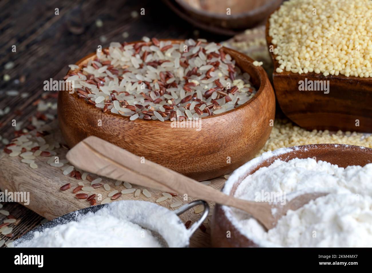 food for cooking breakfast or other type of food, raw, unprepared ...