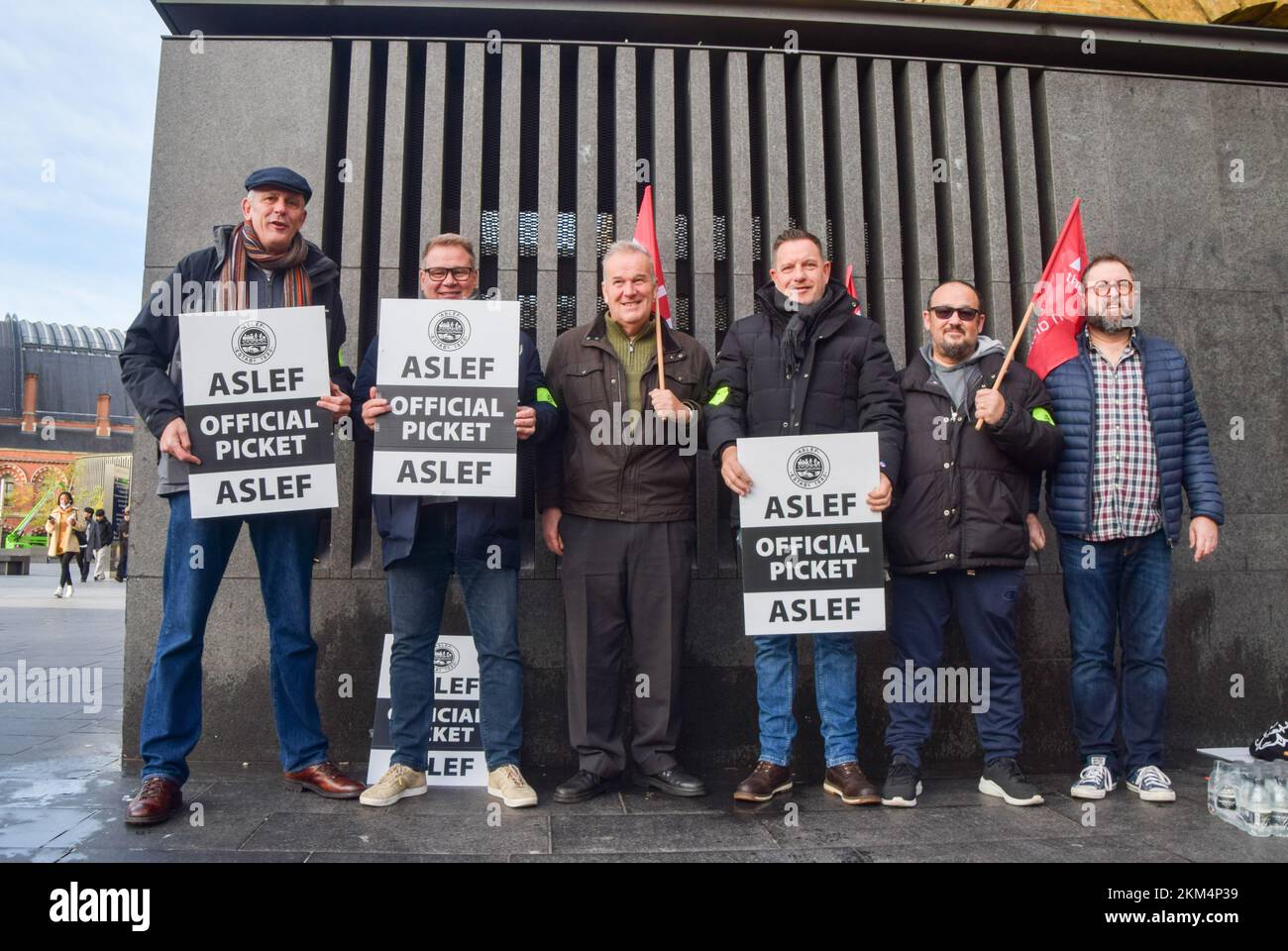 London, UK. 26th Nov, 2022. Members of ASLEF (Associated Society of ...