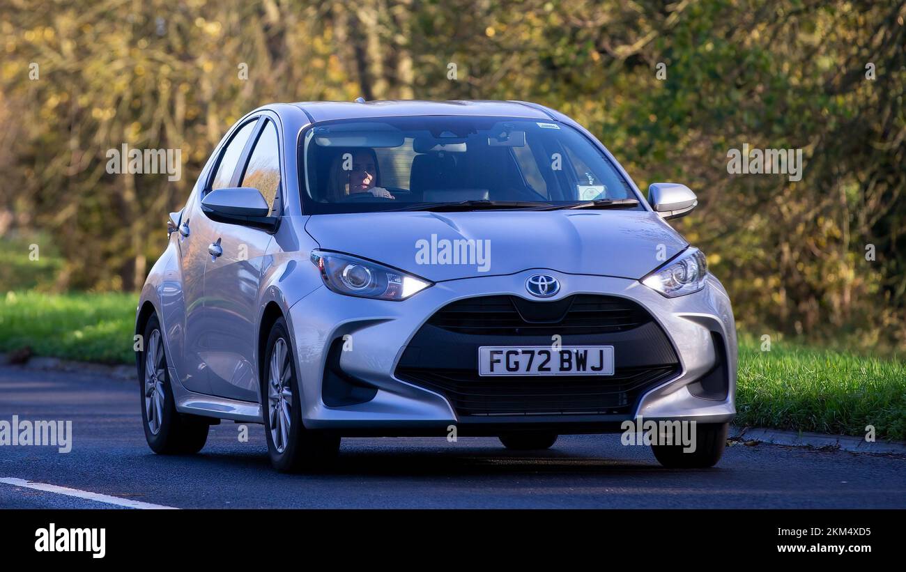 2022 hybrid electric Toyota Yaris ICON HEV CVT car Stock Photo - Alamy