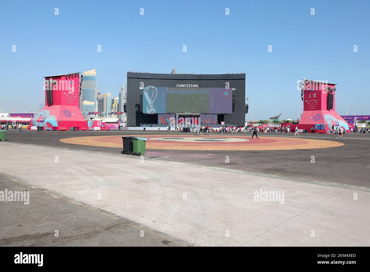 the first matches at the Fifa Fan Festival in Al Bidda Park at Al Rihla ...