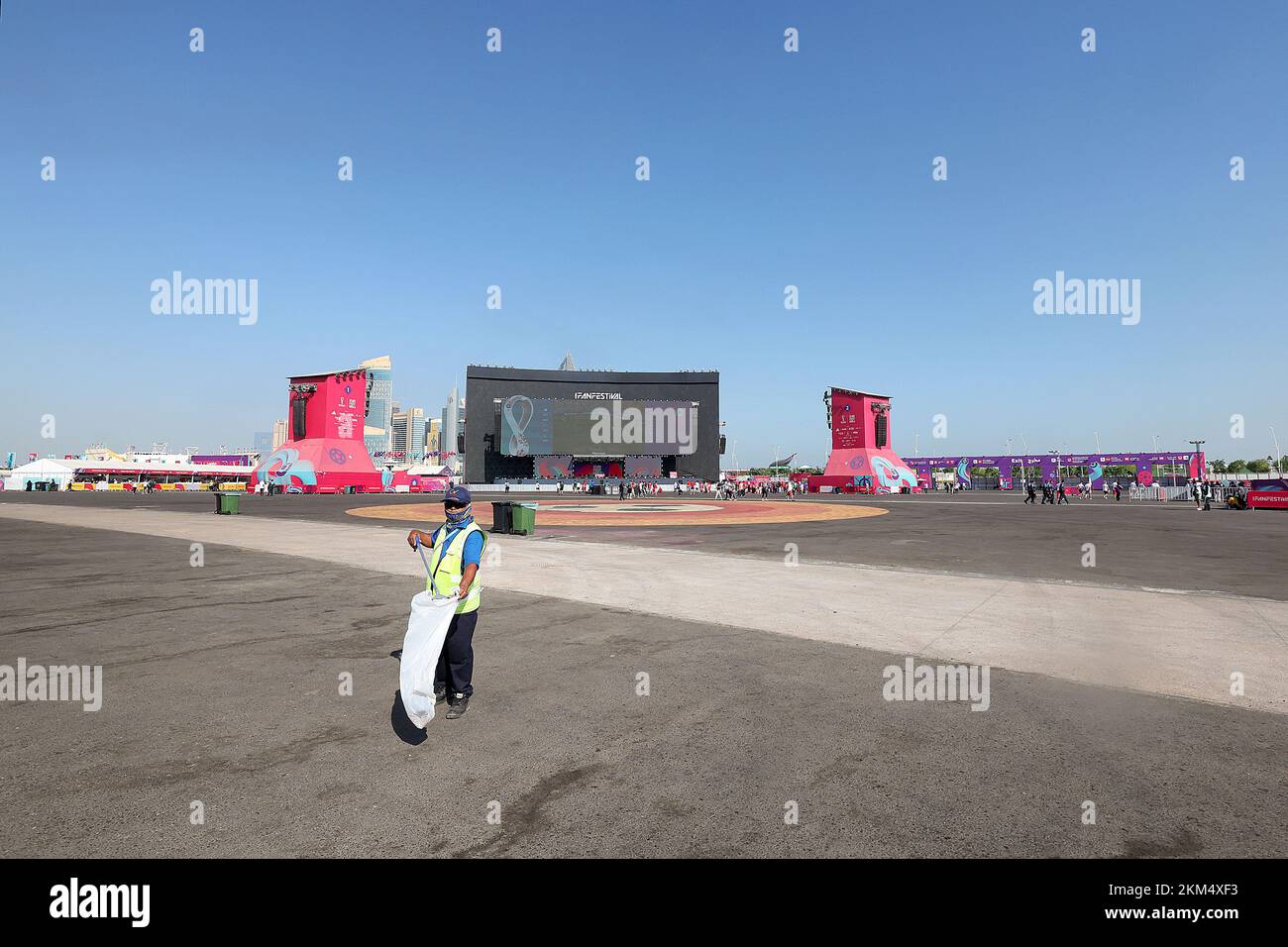 the first matches at the Fifa Fan Festival in Al Bidda Park at Al Rihla ...