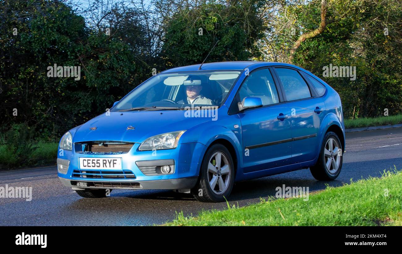 2005 blue Ford Focus car Stock Photo - Alamy