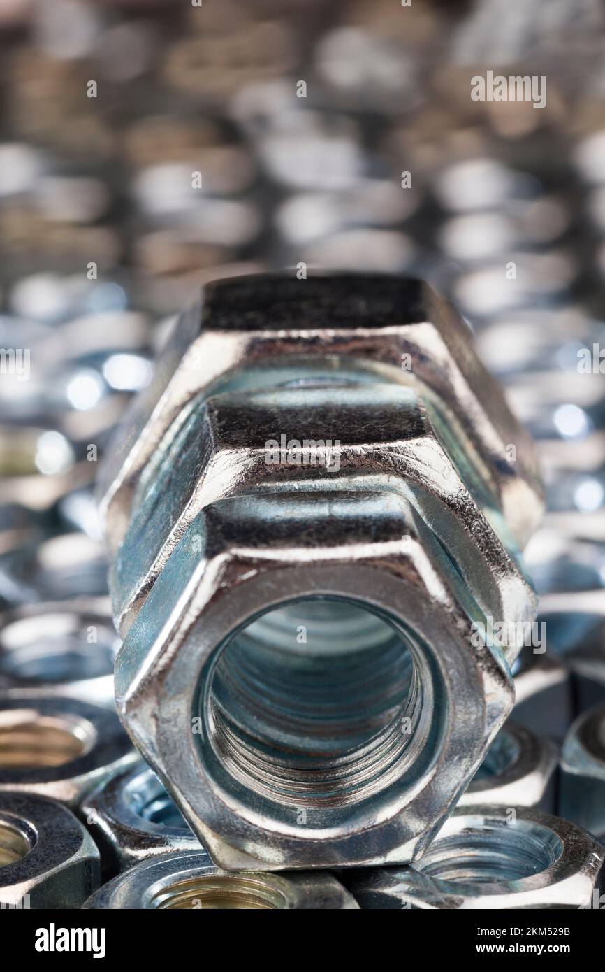 metal steel nuts for installation work , the nut to bolt fastening ...