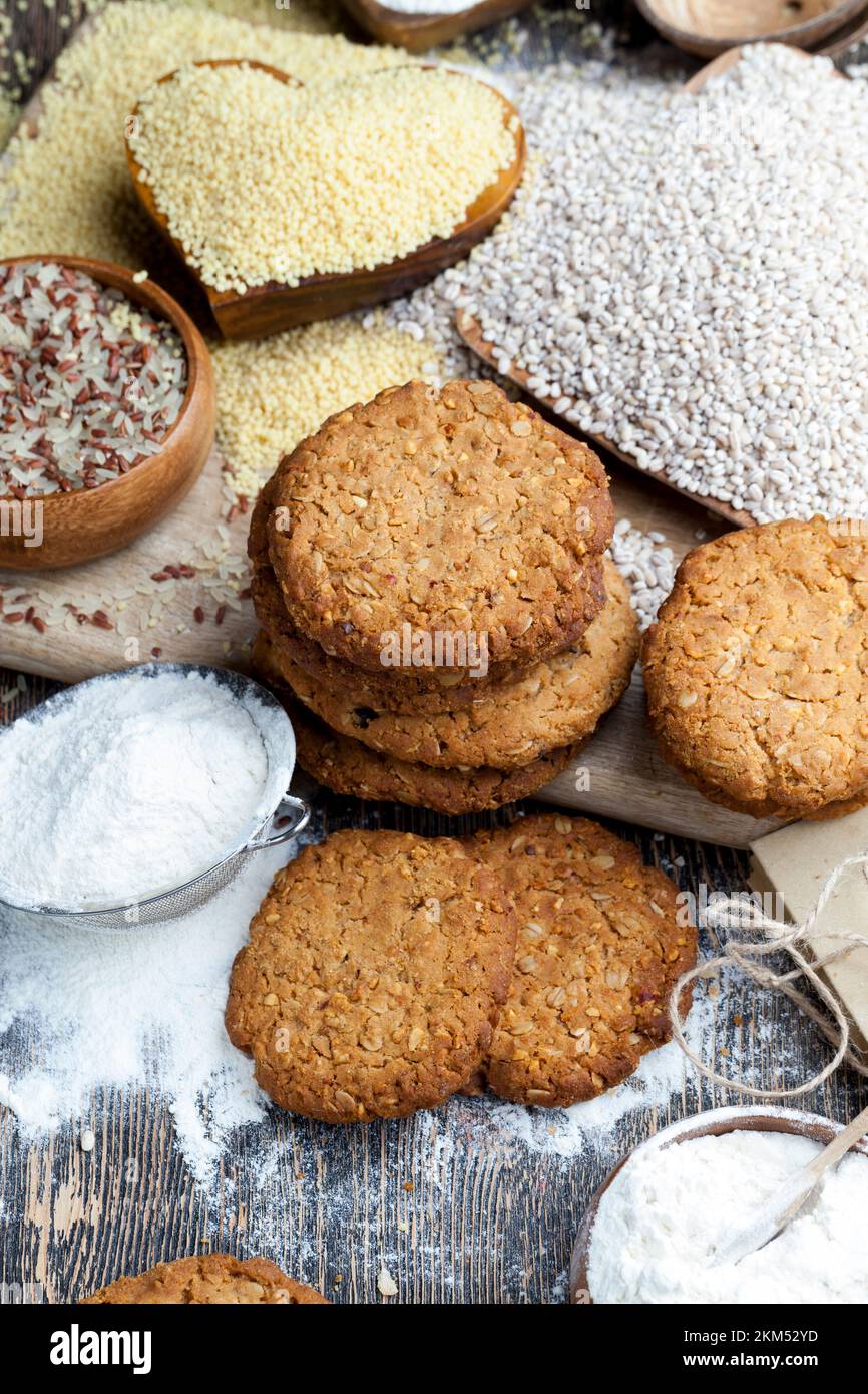 oatmeal cookies with the addition of dried fruits and various types of ...