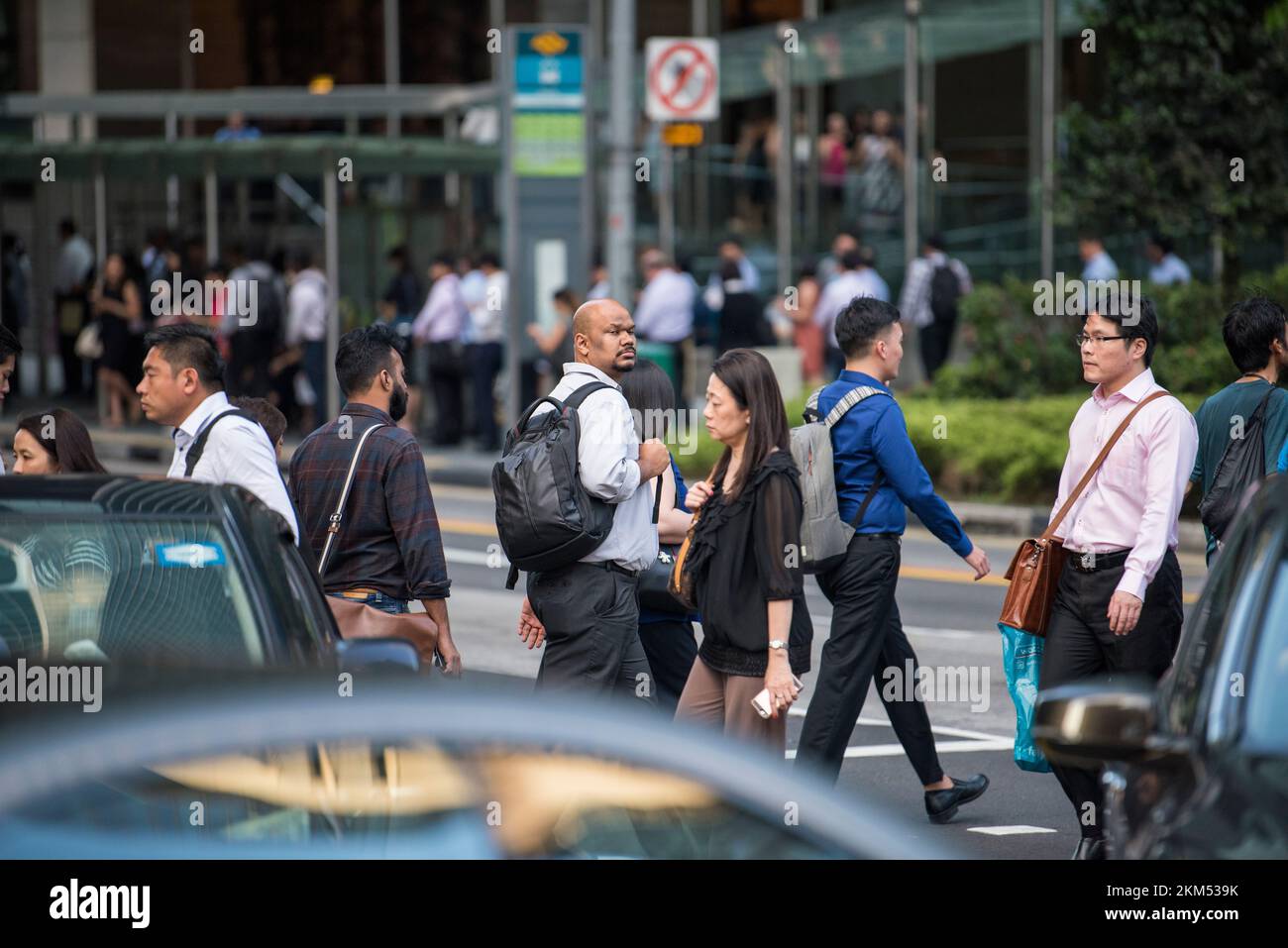 Singapore City, Singapore - September 08, 2019: At the end of the ...