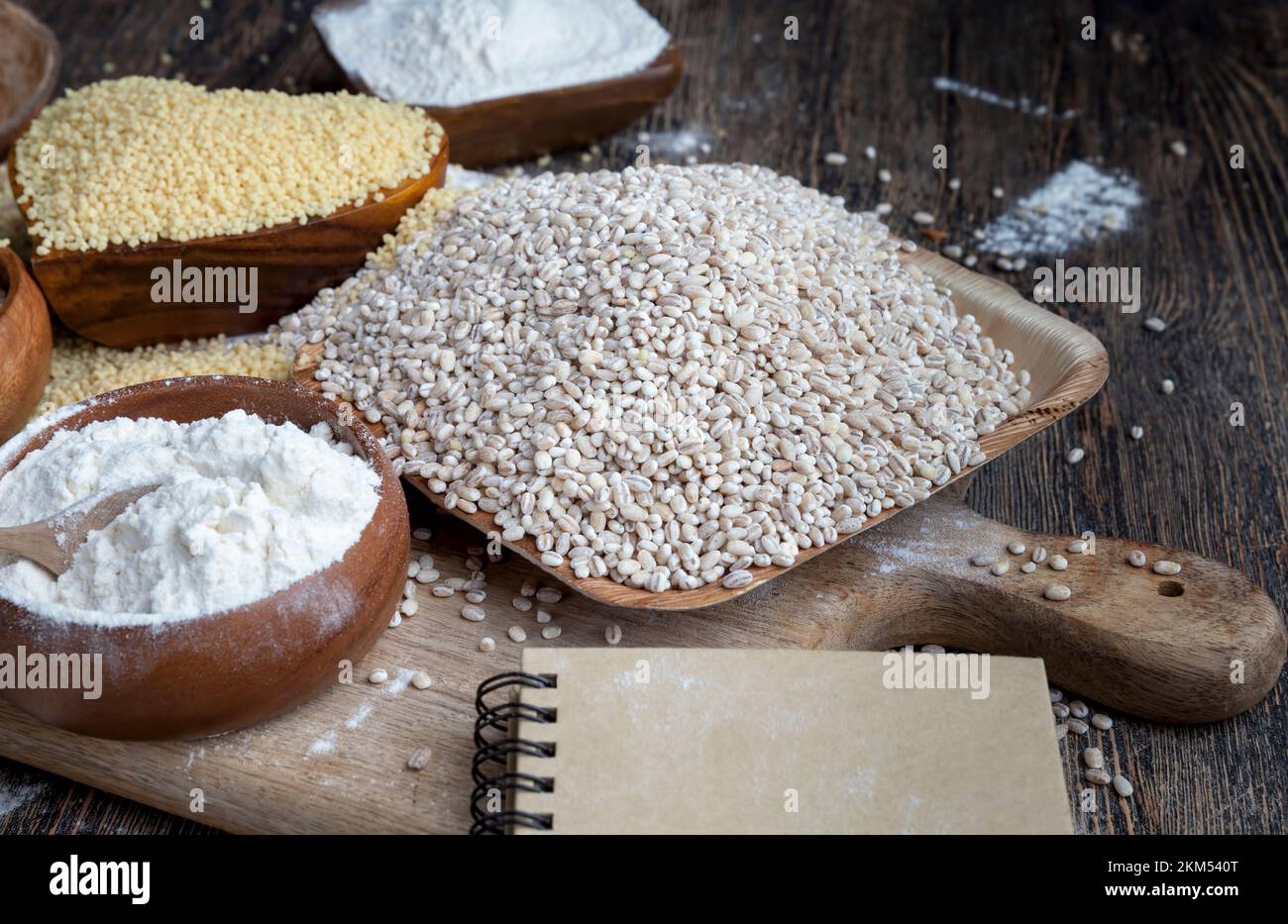 food for cooking breakfast or other type of food, raw, unprepared ...