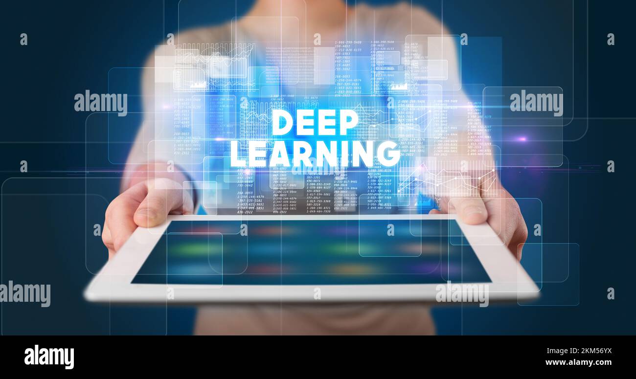 Person holding tablet, technology concept Stock Photo - Alamy