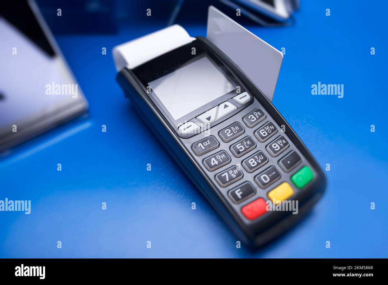 Bank terminal and payment card Stock Photo - Alamy