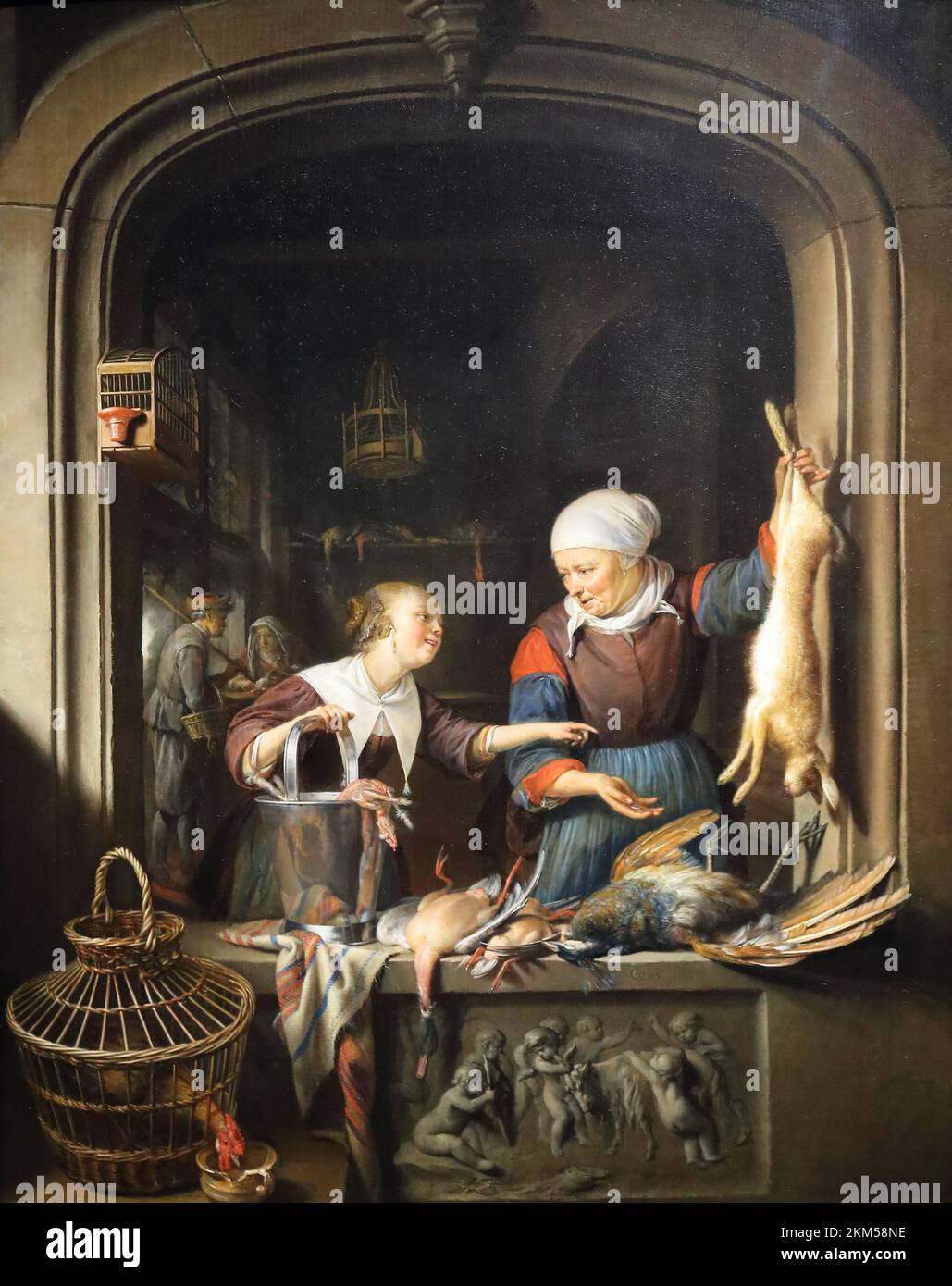 A Poulterer's Shop by Dutch Golden Age painter Gerrit Dou at the ...