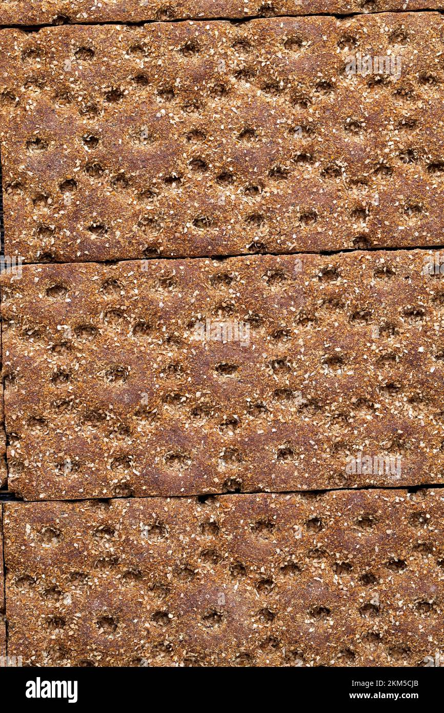 crispy rye bread, healthy foods made from rye flour, thin and crispy ...