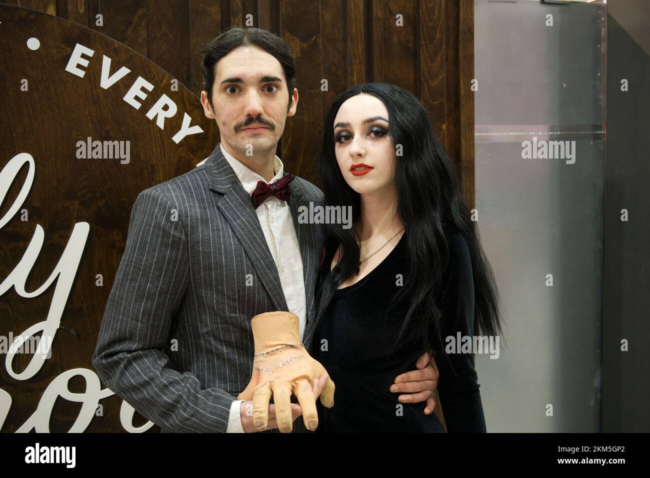 Addams Family cosplay at MCM Comic Con in London Stock Photo - Alamy