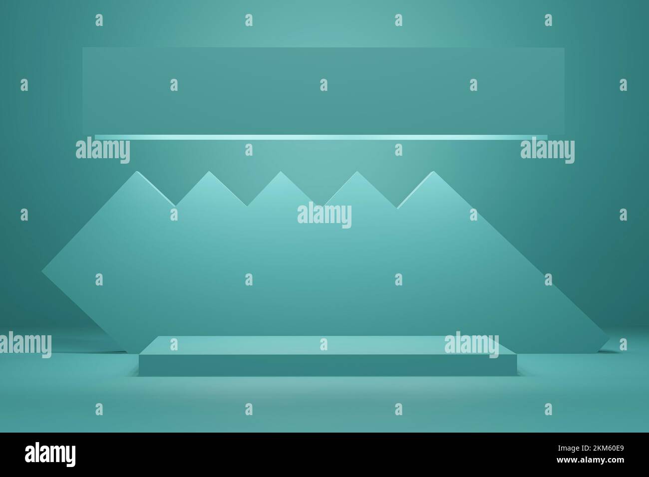 art platform podium for promotional products blue mint pastel color, 3d ...