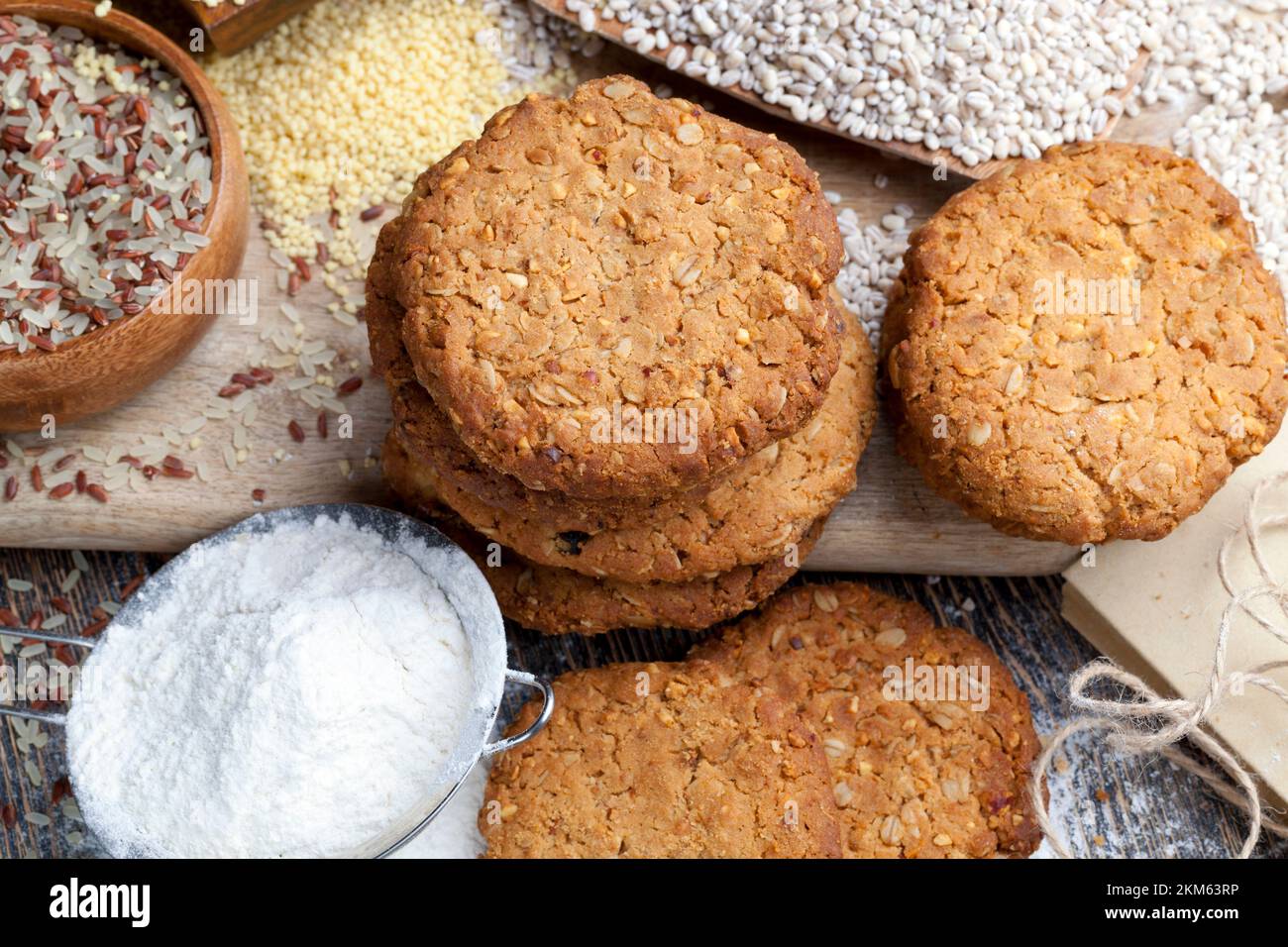 oatmeal cookies with the addition of dried fruits and various types of ...